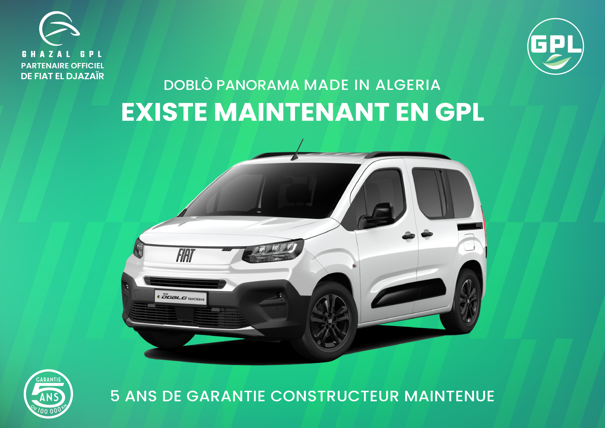 FIAT lance en Algérie le Doblò Panorama GPL, première offre GPL avec ...